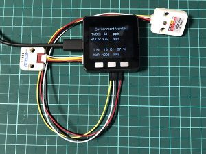 M5StackにTVOCセンサーとENVセンサーの両方をつないでCO2や気圧、温度湿度を監視する – zoe log